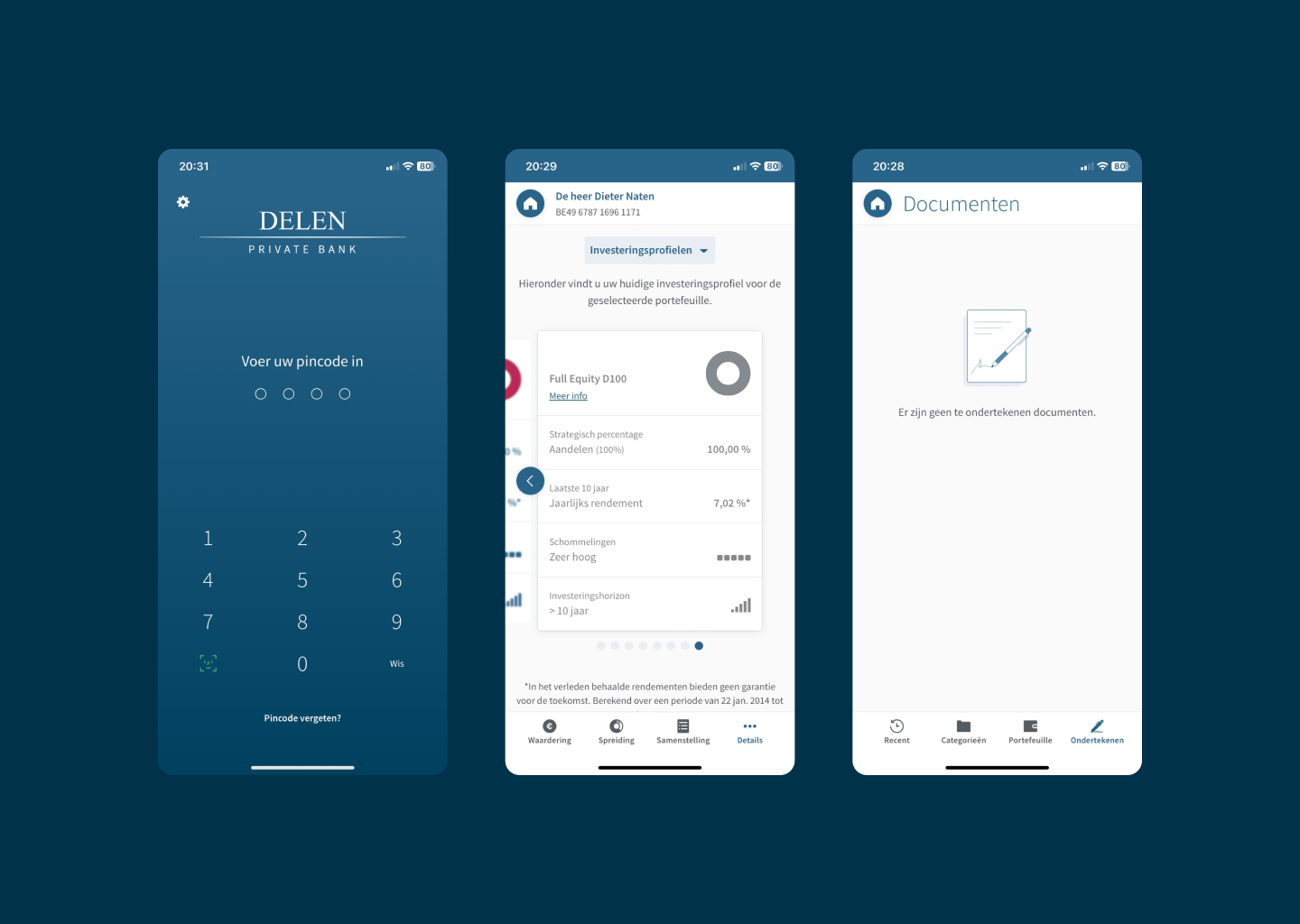 Delen Private Bank - App for clients